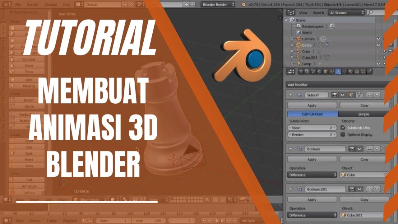 Tutorial Membuat Animasi 3D Blender Di PHOTOSHOP !! - YouTube