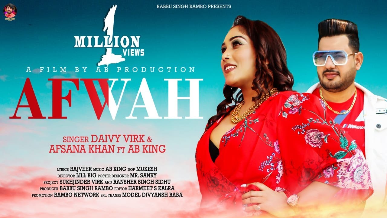 Afwah (Full Video) Daivy Virk | Afsana Khan | AB king | Latest Punjabi ...