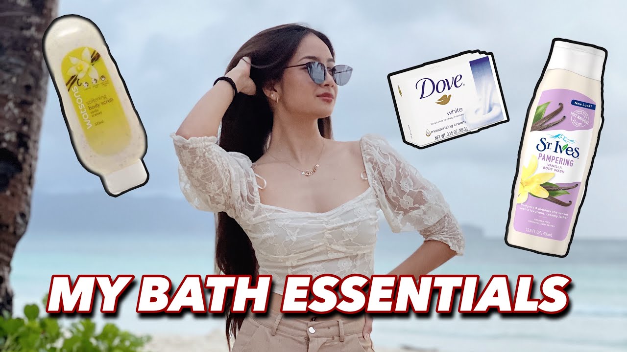 MY BATH ESSENTIALS (Body lotion, Body wash, Glutathione, Scrub)| Faye ...