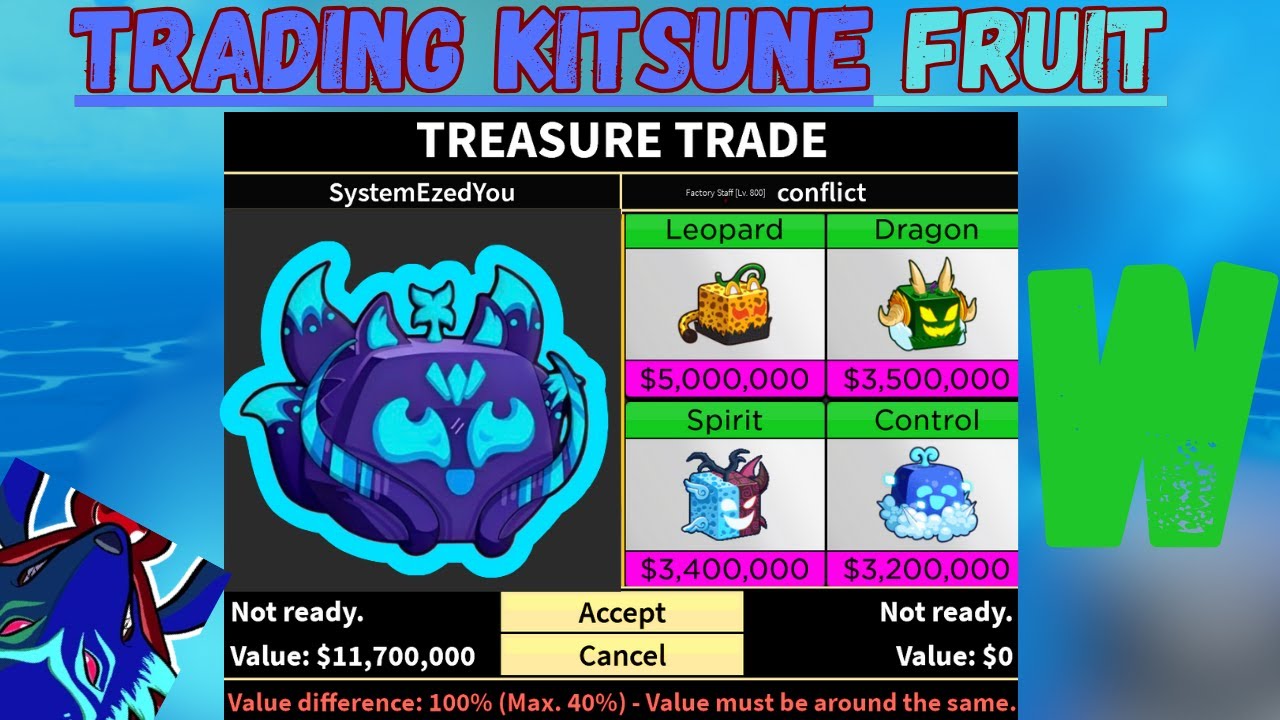 TRADING The KITSUNE FRUIT (Blox Fruit) - YouTube