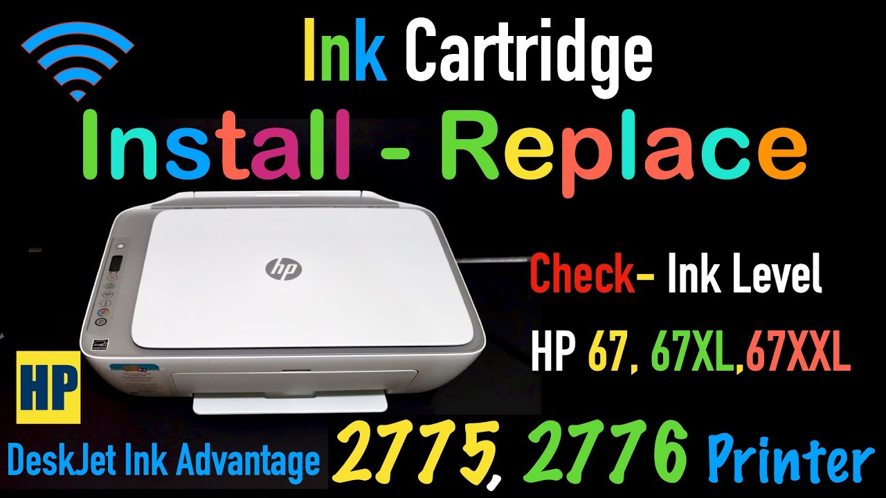 HP DeskJet Ink Advantage 2776 2775 Ink Cartridge Replacement Check