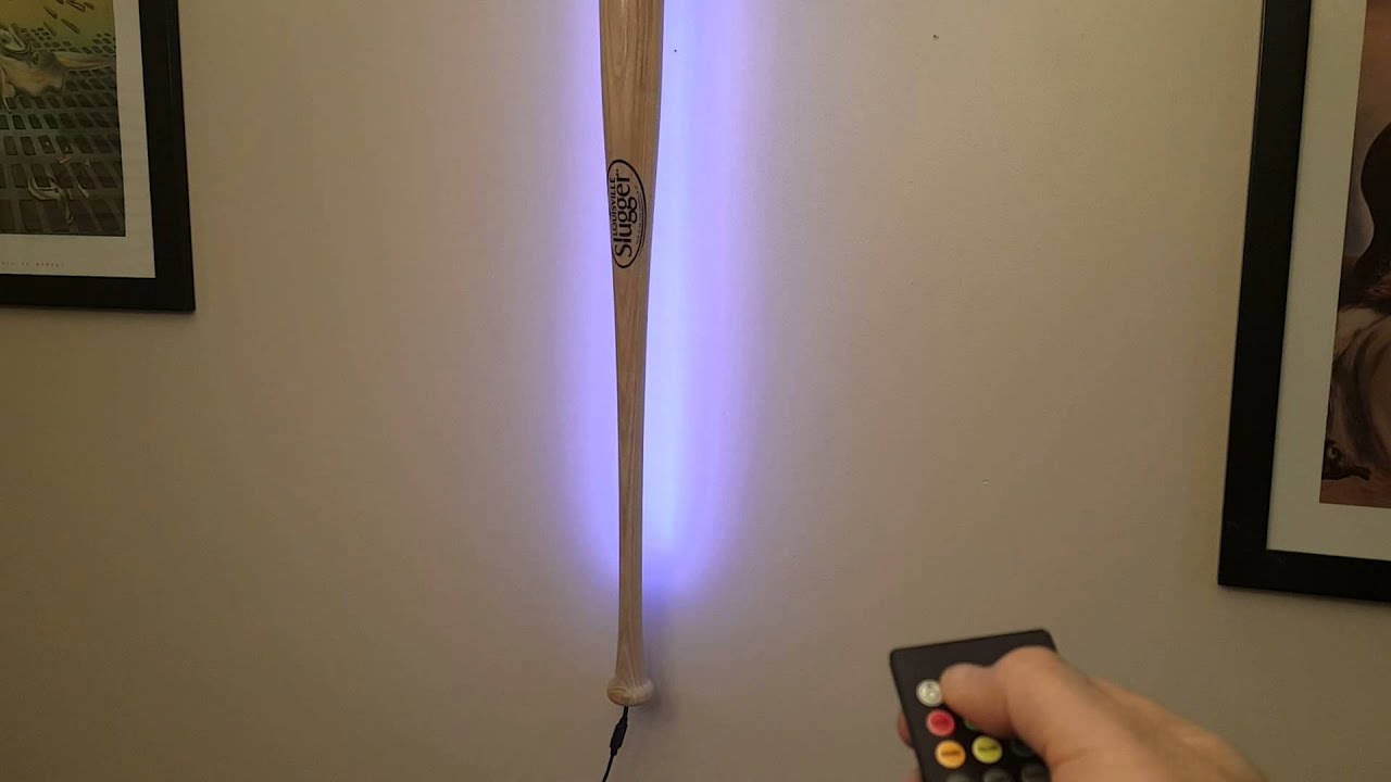 Full size baseball bat accent light! Sound reactive! - YouTube