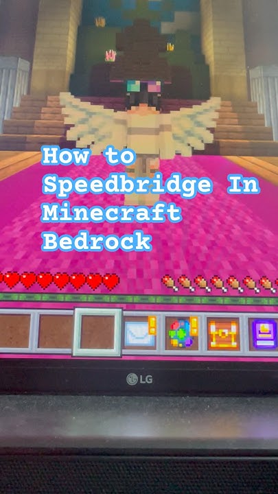How to Speed bridge in Minecraft Bedrock Edition - YouTube