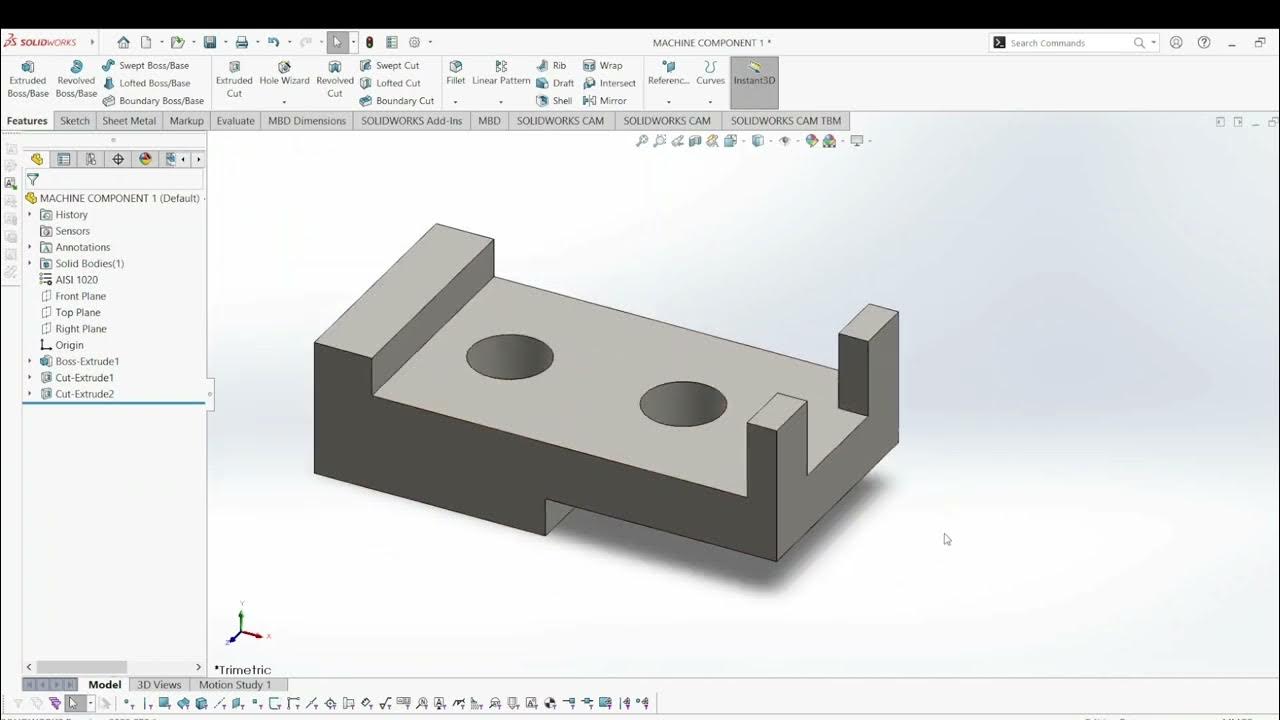 3D and 2D Sketch Solidworks Tutorial Solid Part Modelling - YouTube