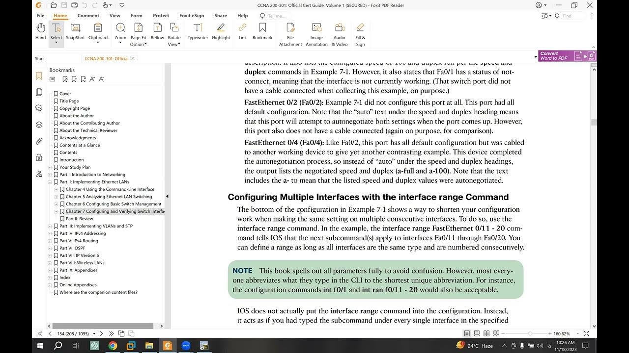 CCNA 200-301 Class 8 [Volume 1 || Chapter 7: Configuring and Verifying Switch Interfaces] - YouTube