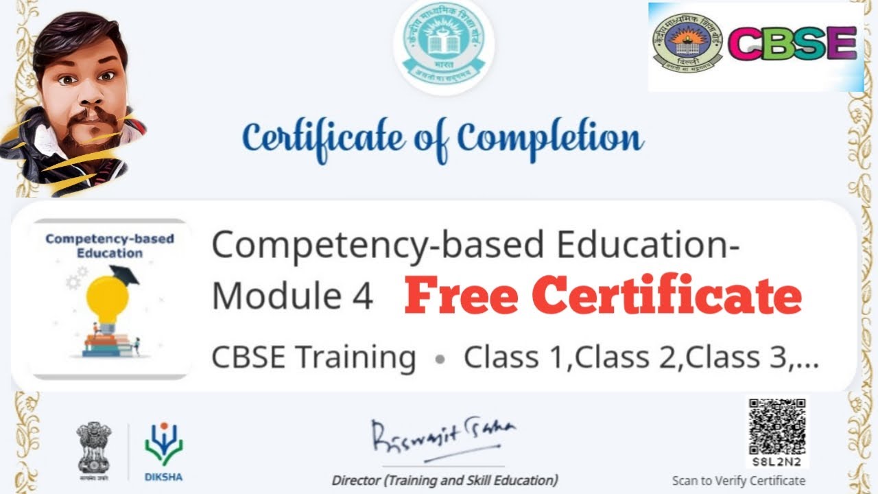 CBSE Competency Based Education Module 4 Free Certificate Solve Diksha ...