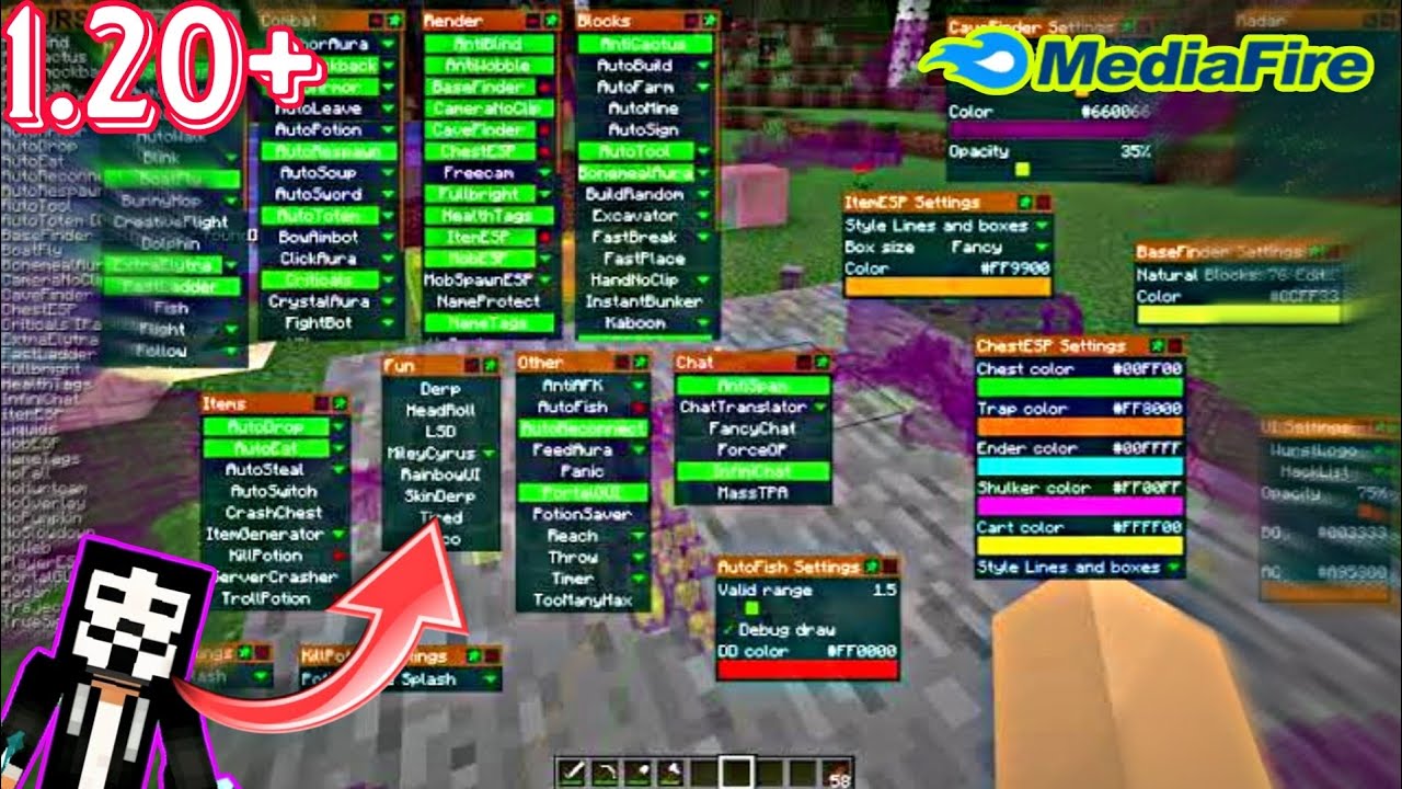 MCPE 1.20+ HACK CLIENT | Minecraft PE 1.20.62 *GOD* HACK CLIENT 2023 ...