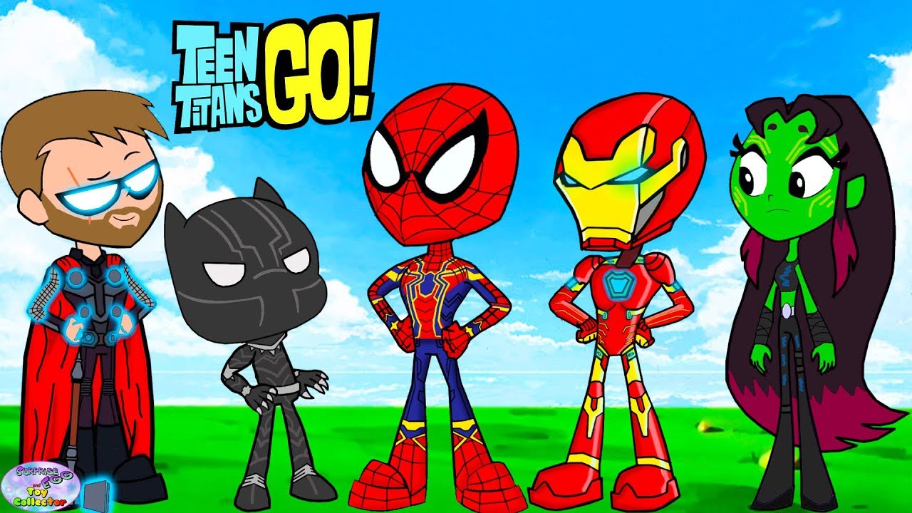 Teen Titans Go! vs. Avengers team and friends! Cartoon Character Swap ...