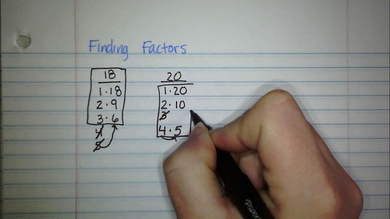 Video of finding factor pairs - YouTube