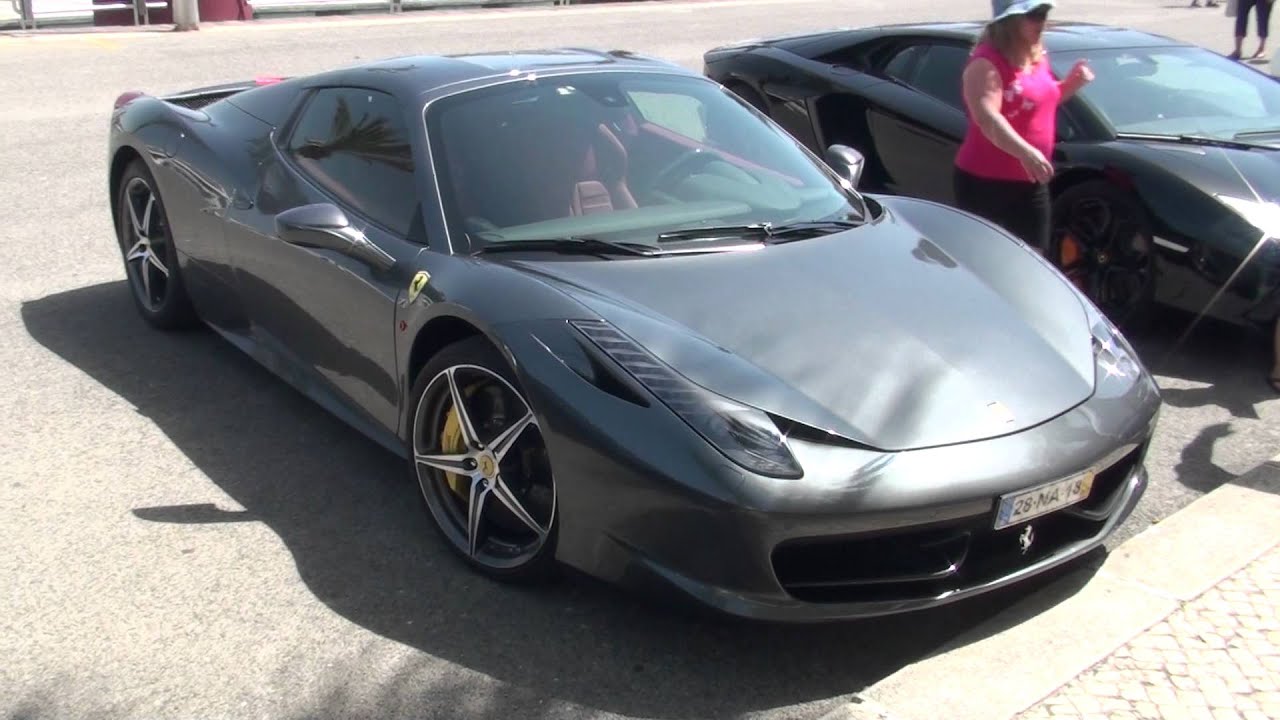 Ferrari 458 Italia Color Grey - Amazing Supercar 🚗 - YouTube