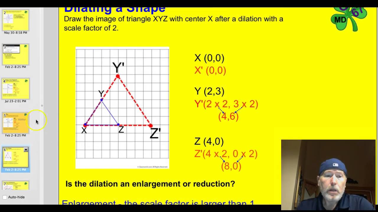 G67 4.8AB Use Proportions to Dilate a Figure and the Classify the ...