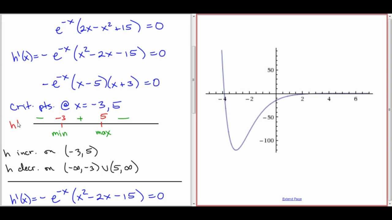 First and Second Derivative Analysis 3 - YouTube