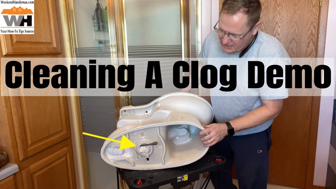 How To Clean A Clogged Toilet with the Popoman 20v Drain Cleaner Auger ...