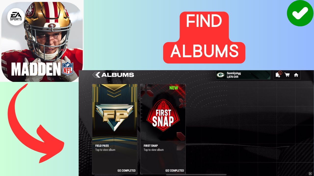 How to find and open albums in Madden NFL 25 Mobile Football - YouTube