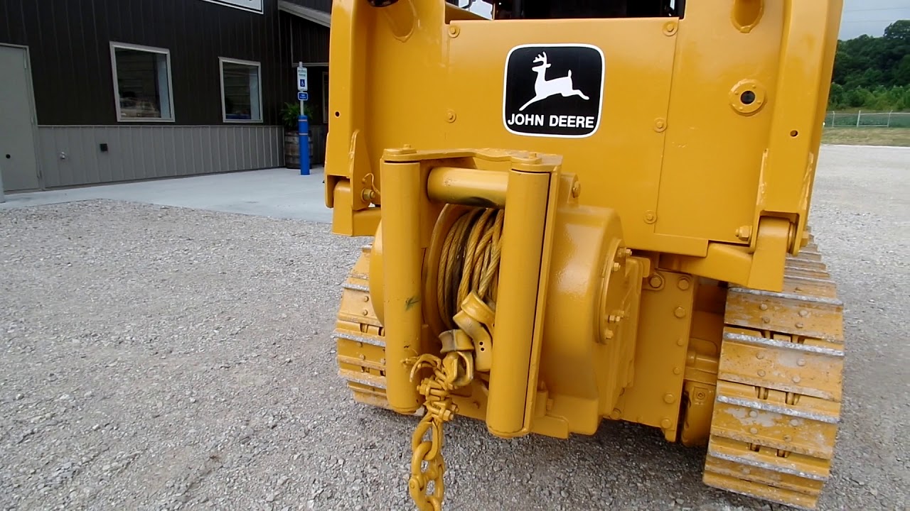 1997 John Deere 455g track loader with winch NICE C&C Equipment - YouTube