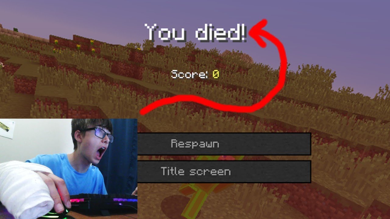 guy tries to beat minecraft with a splint - YouTube