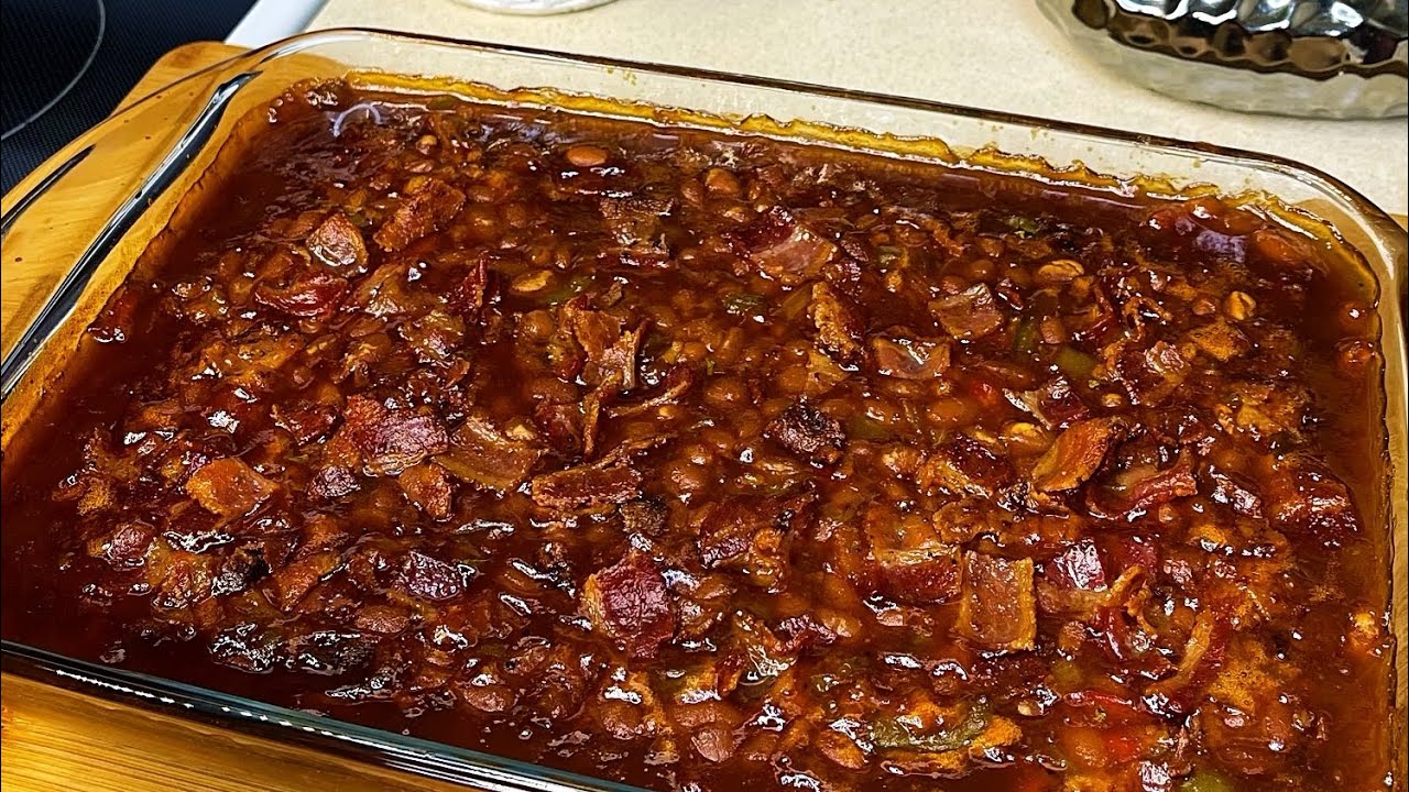 THE BEST BBQ BAKED BEANS WITH BACON | THANKSGIVING SIDE DISH - YouTube