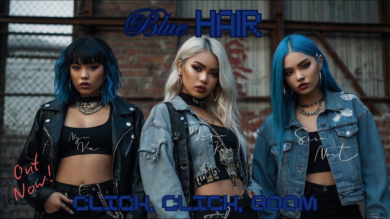 Blue Hair – Click Click Boom | Nyra Vex, Luma Korr & Sira Noct | K-Pop ...