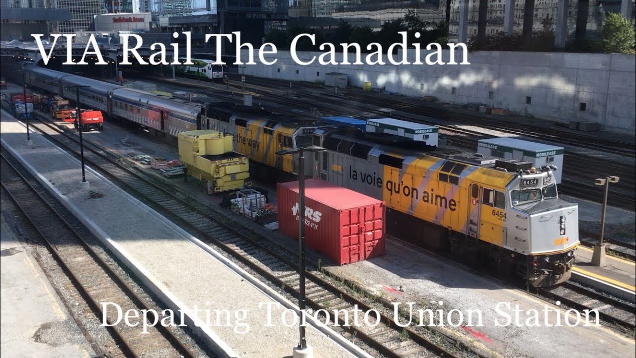 VIA Rail The Canadian Departing Toronto Union Station - YouTube