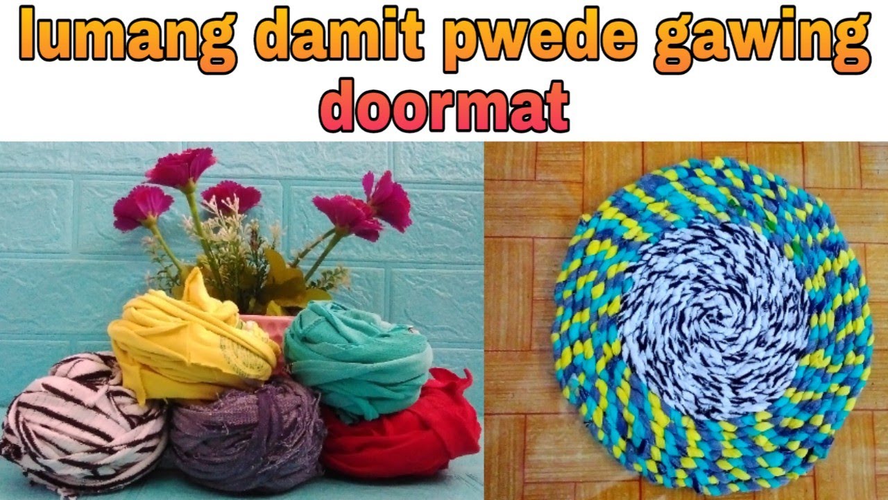 DIY || Very Easy OLD USED CLOTH DOORMAT | make your own doormat at home ...