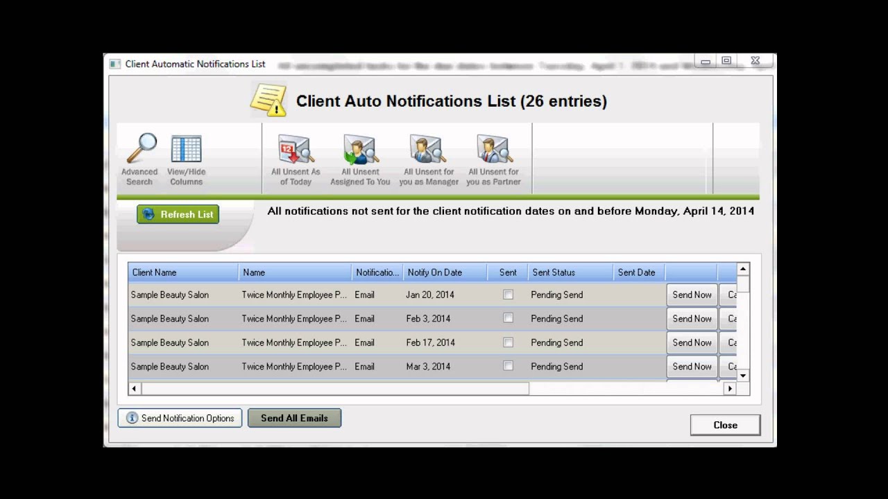 Sort Auto-Notifications List - YouTube