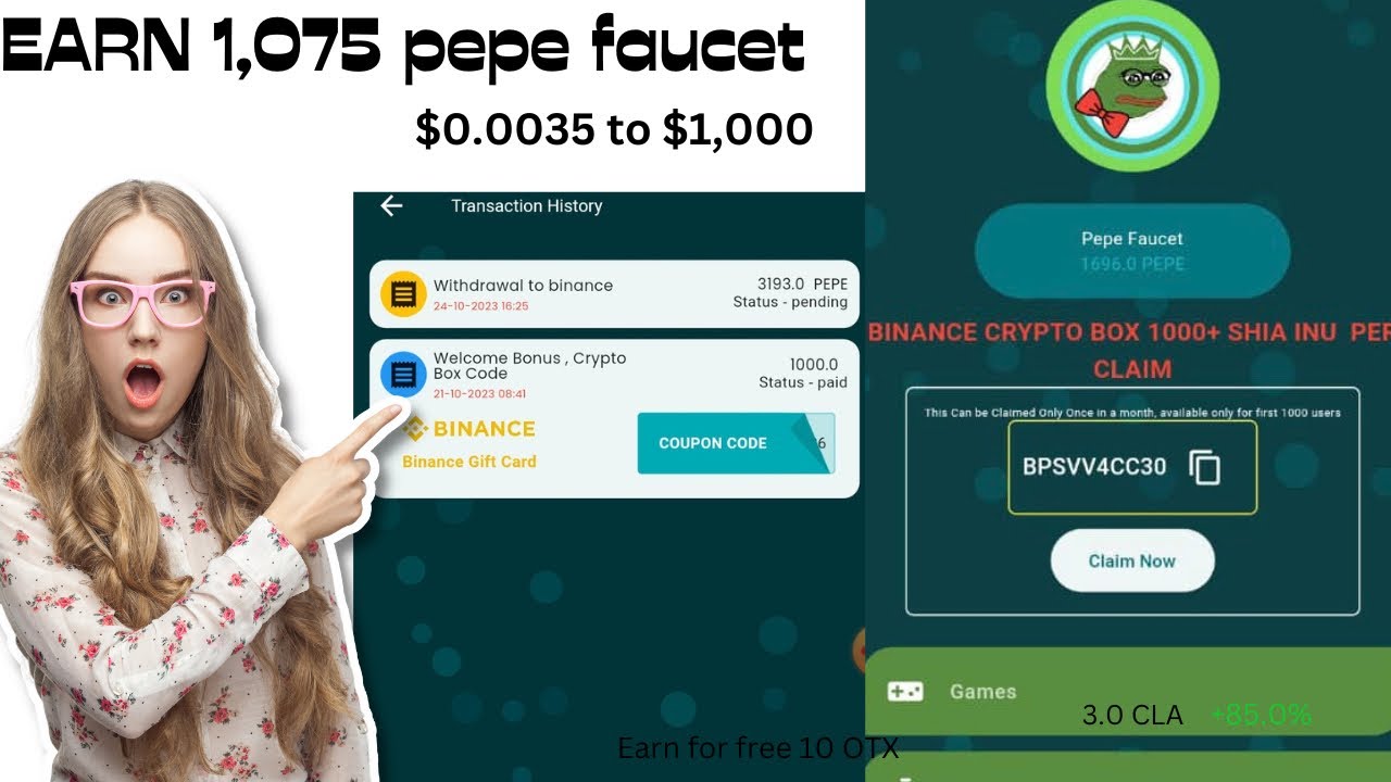 How To withdraw 3,047 Pepe faucet in to my binance || withdrawal proof ...