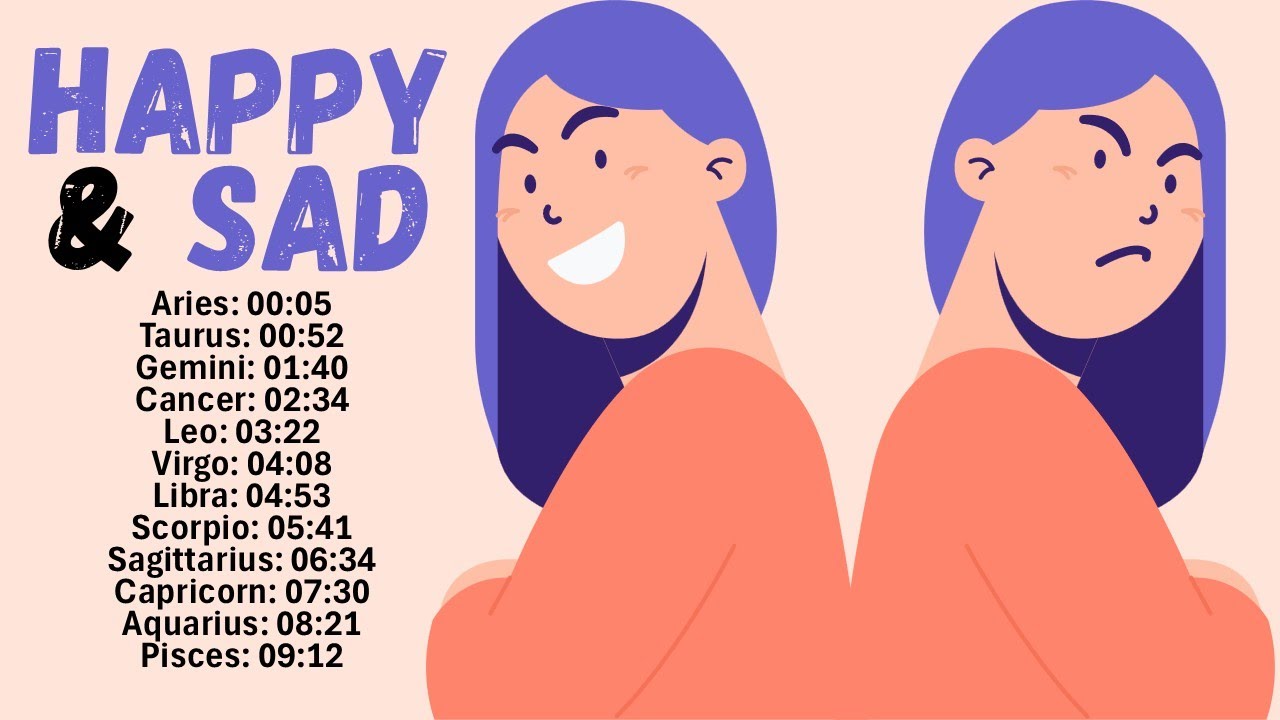 Zodiac Signs as Happy and Sad - YouTube