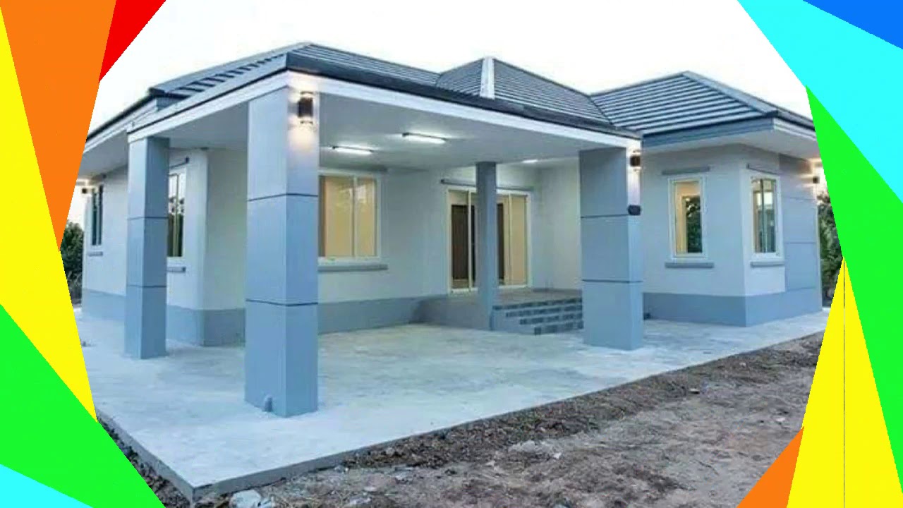 Blue elegant modern house design / family house design - YouTube