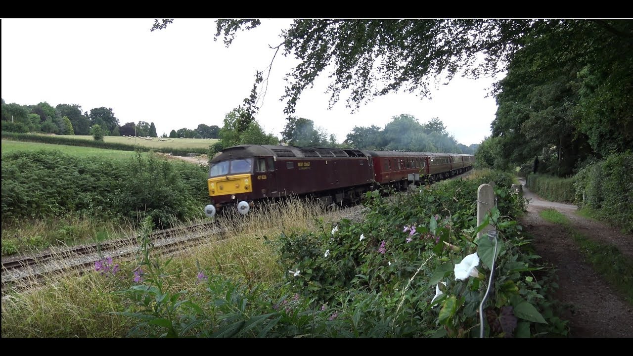 (4K) WCRC Class 47826 & 47832, The Southern Express @ Whiteball and ...