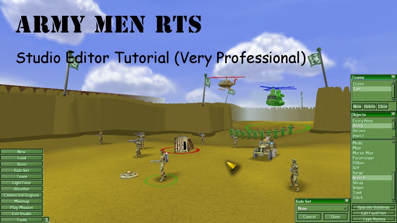 Army Men RTS Studio Tutorial (but I was sick while recording ._.) - YouTube