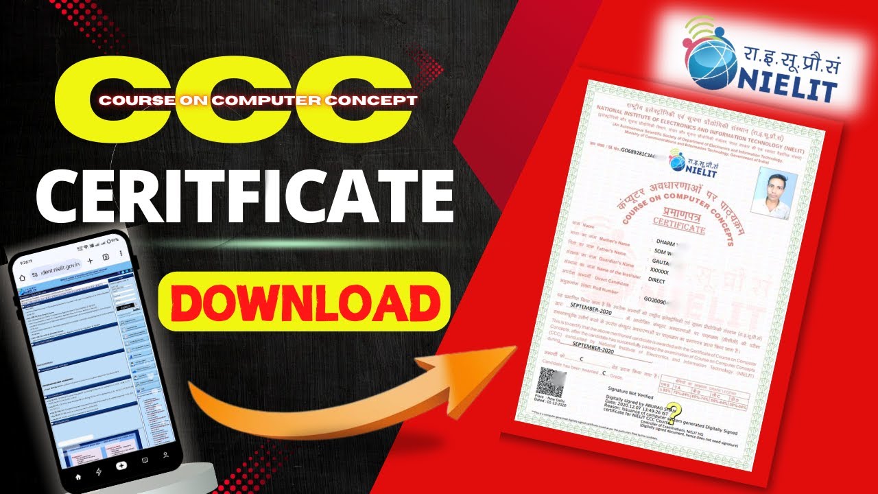CCC Certificate Download Kaise Kare || Nielit - YouTube