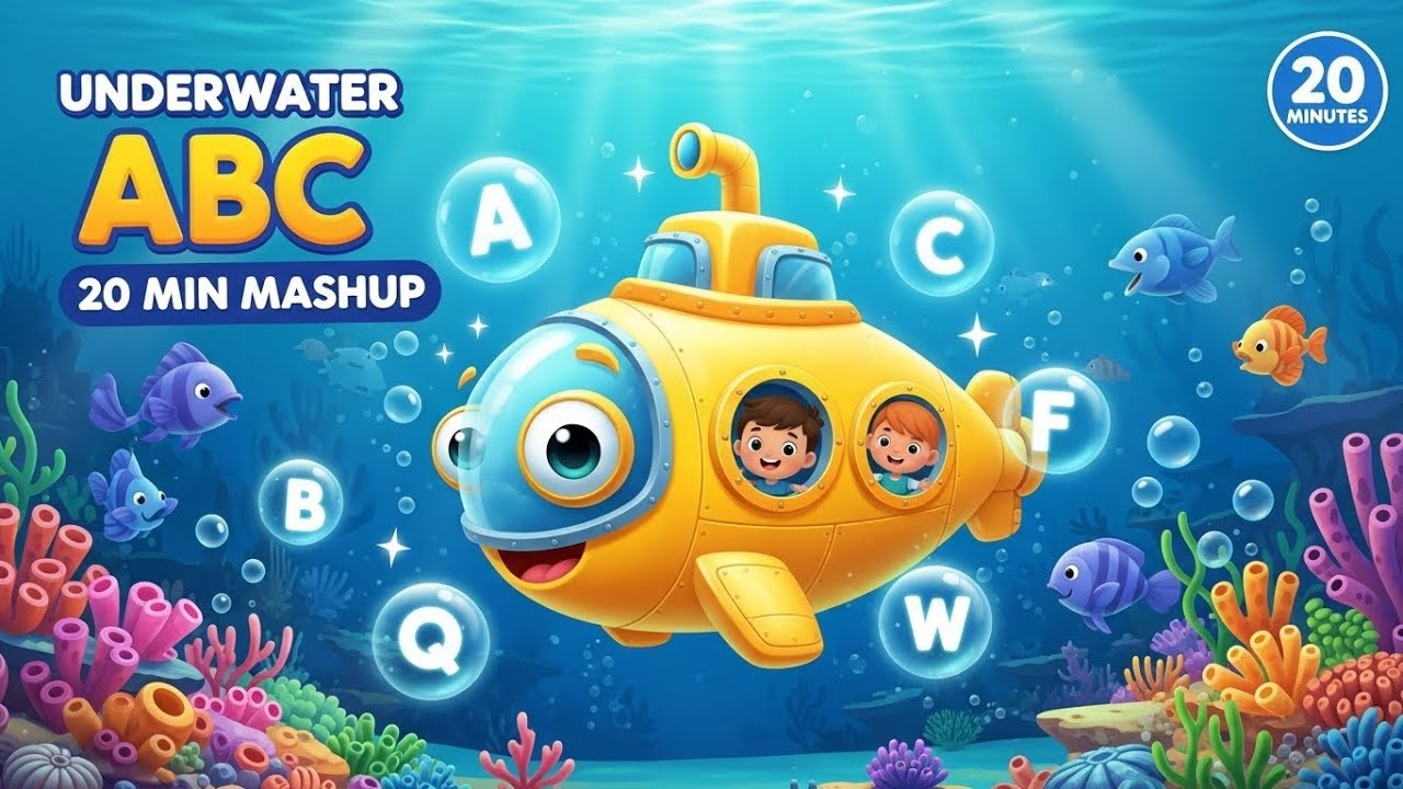 Underwater Alphabet Submarine | ABC Learning 20 Minutes Mashup ...