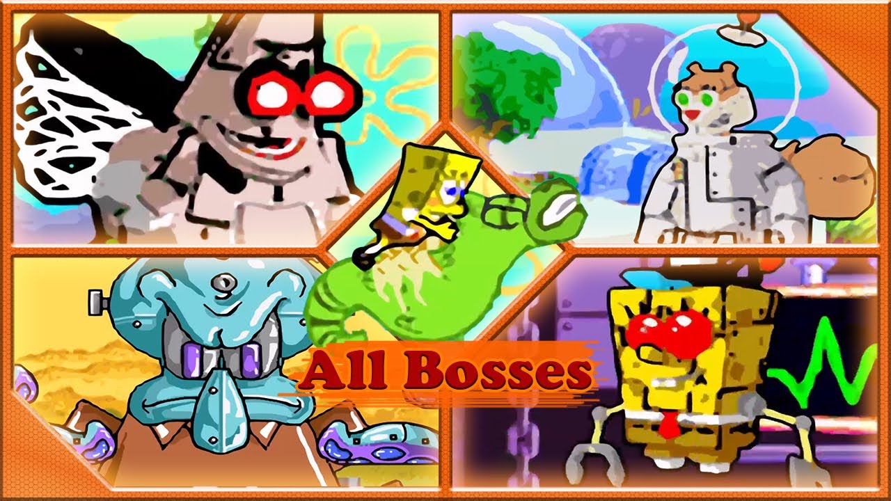 Battle For Bikini Bottom Bosses Fight + Ending - GBA - YouTube