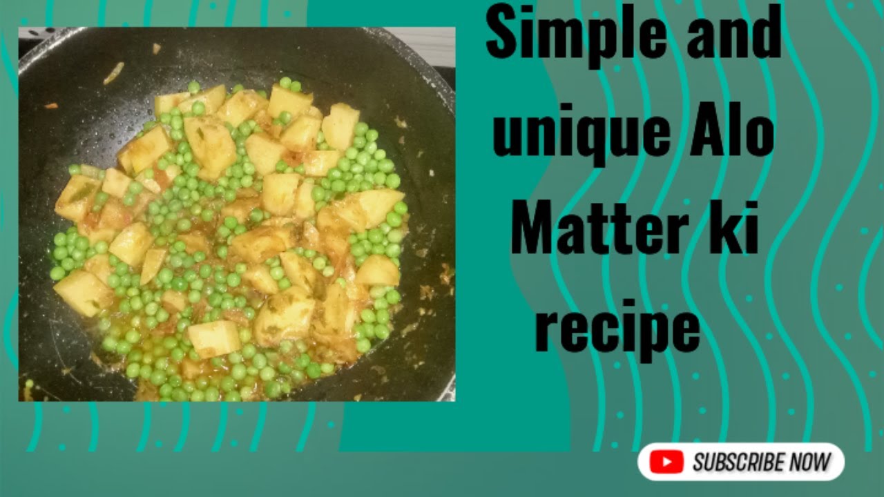 Simple and unique Alo Matter ki recipe #tasty - YouTube