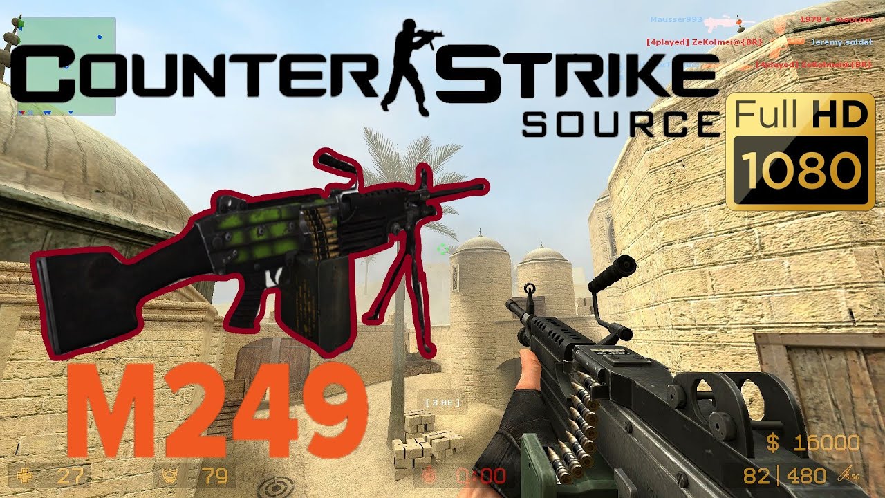 Counter-Strike: Source (2022) - de_dust2_unlimited - M249 Gameplay (PC ...