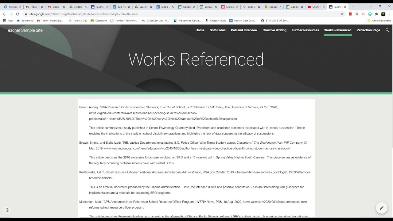 Works Referenced Instructions - YouTube