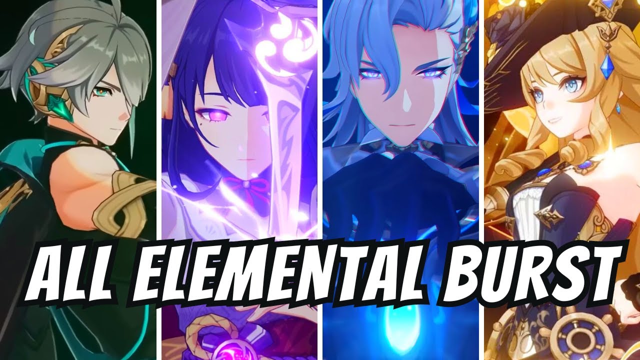 Genshin Impact - All Characters ELEMENTAL BURST Animations (4 & 5-Stars ...