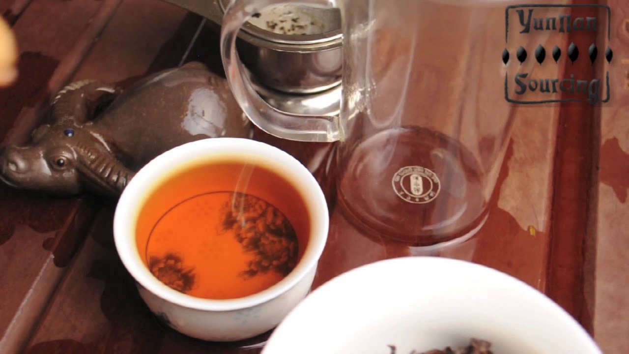"Menghai Golden Pu-erh Lao Cha Tou" Aged Ripe Tea Nuggets - YouTube