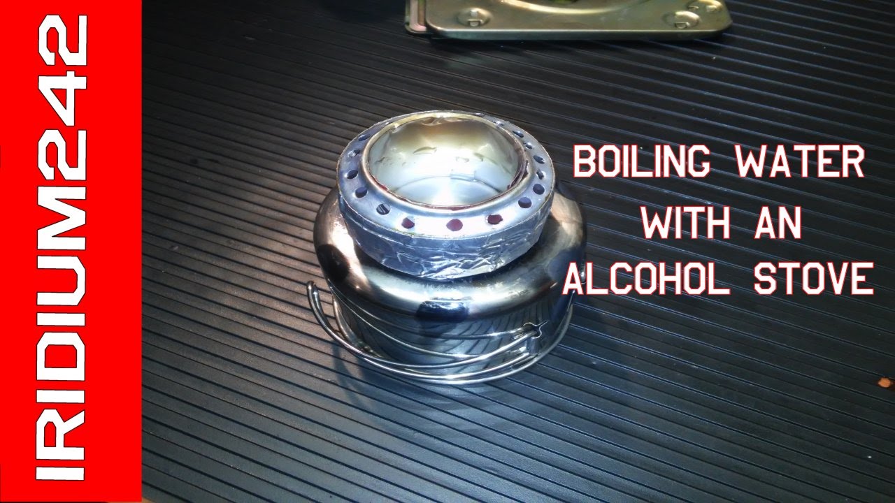 Using a homemade alcohol stove to boil water - YouTube