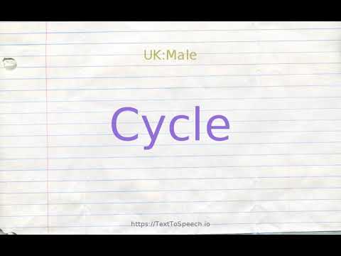 How to pronounce cycle - YouTube