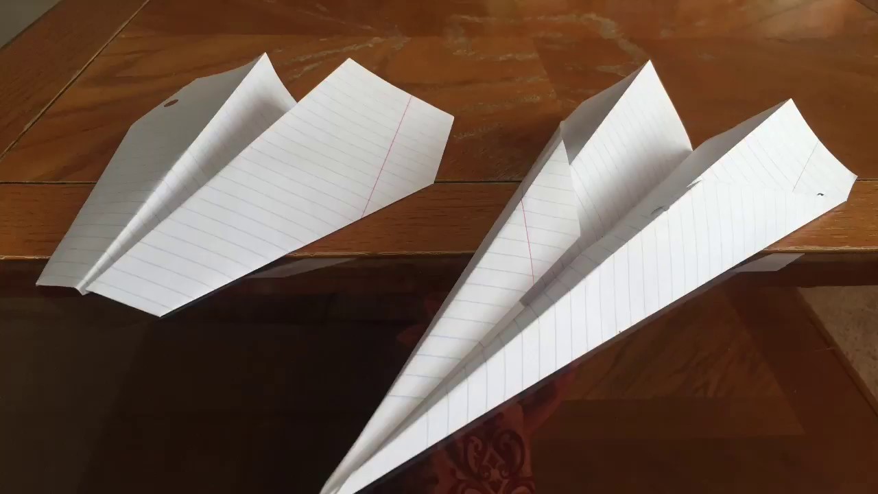 How to fold 2 simple planes out of notebook paper - YouTube