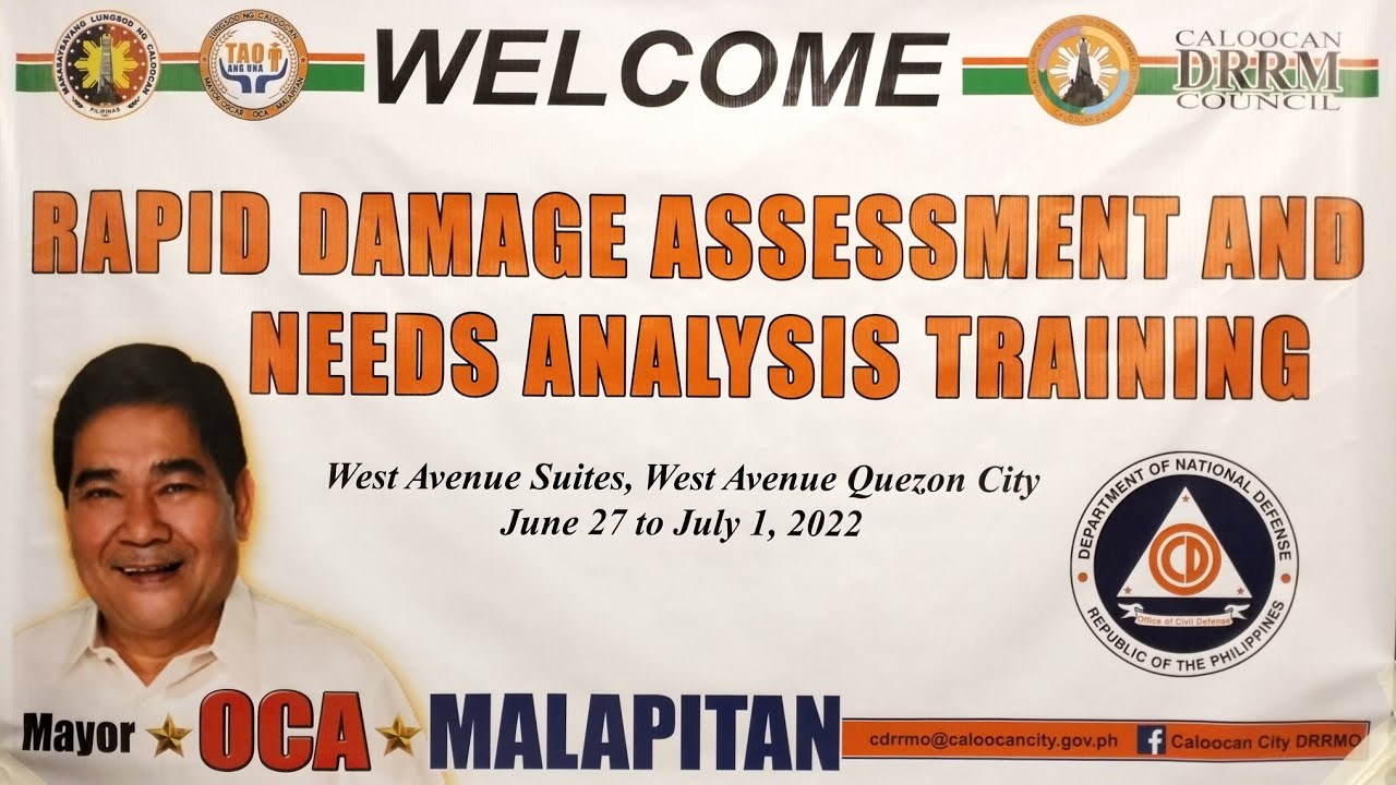 Dr. RICO J TV: RAPID DAMAGE ASSESSMENT AND NEEDS ANALYSIS: PREPARATIONS ...