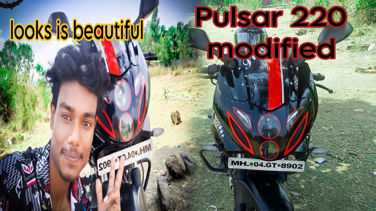 Pulsar 220 graphics modified - YouTube