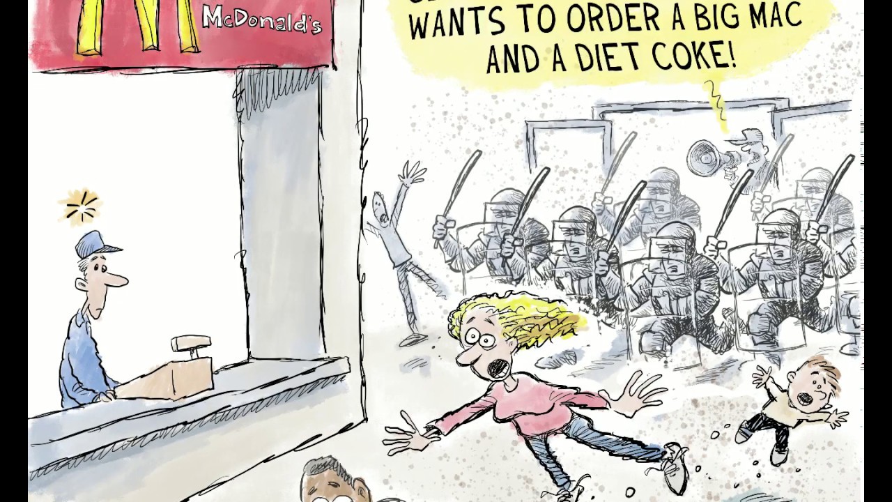 Drawing a political cartoon on an iPad Pro - YouTube