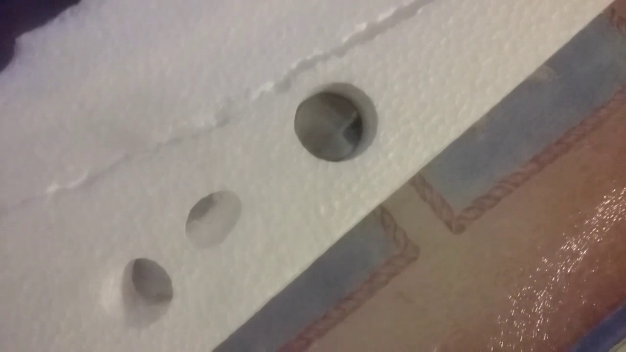 How to make a perfect hole in styrofoam with a red-hot coin - YouTube