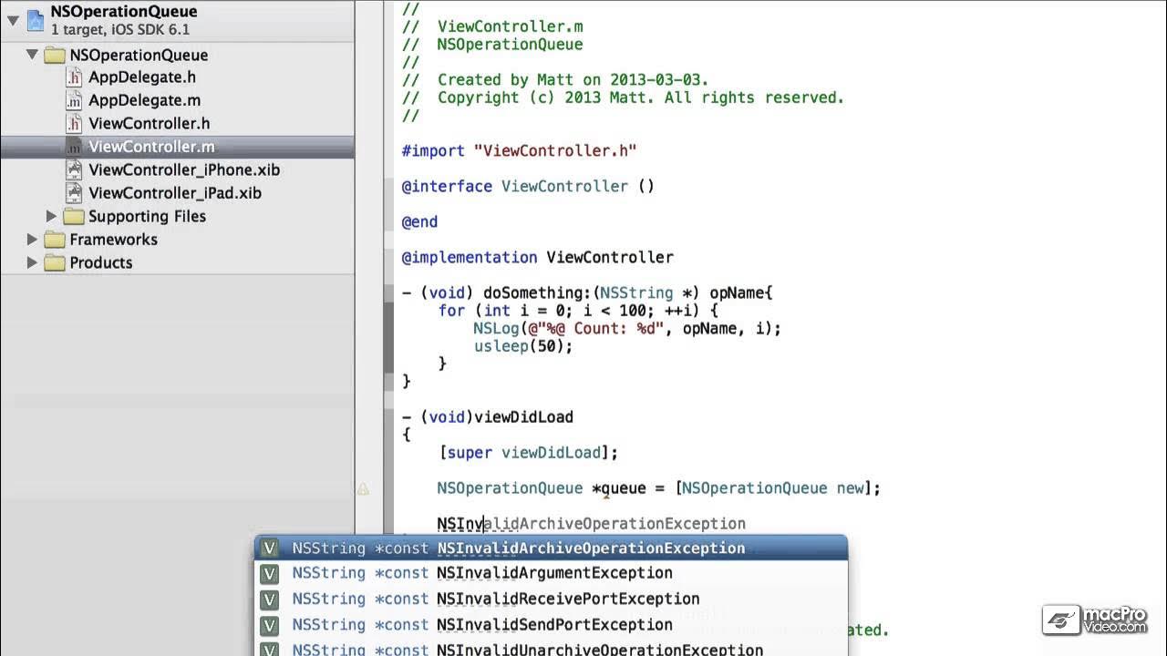 iOS App Dev 106: Multithreading and Performance - 4. NSOperationQueue - YouTube