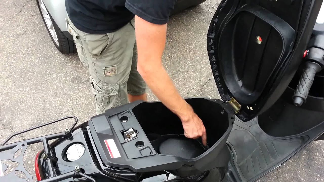 How do I get to the engine on my scooter? - YouTube