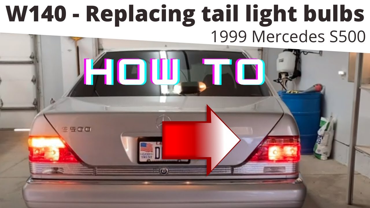 Replacing tail light bulbs - Mercedes W140 - YouTube