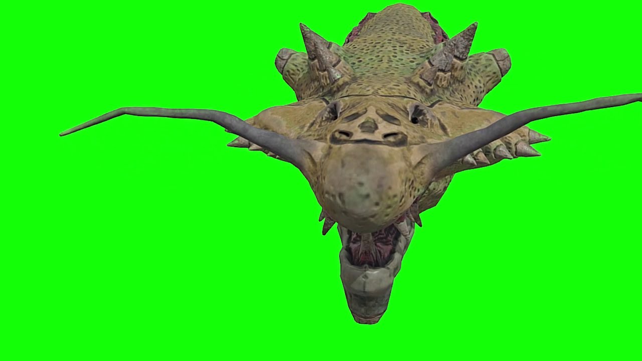 Animation, monster on a green screen / Green Background video dinosaur ...