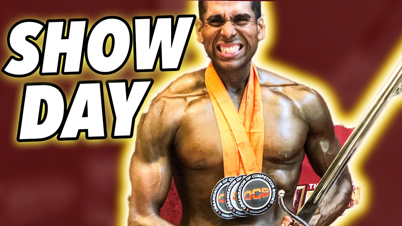 SHOW DAY!! CRAZY FIRST BODYBUILDING COMPETITION EVER! - YouTube